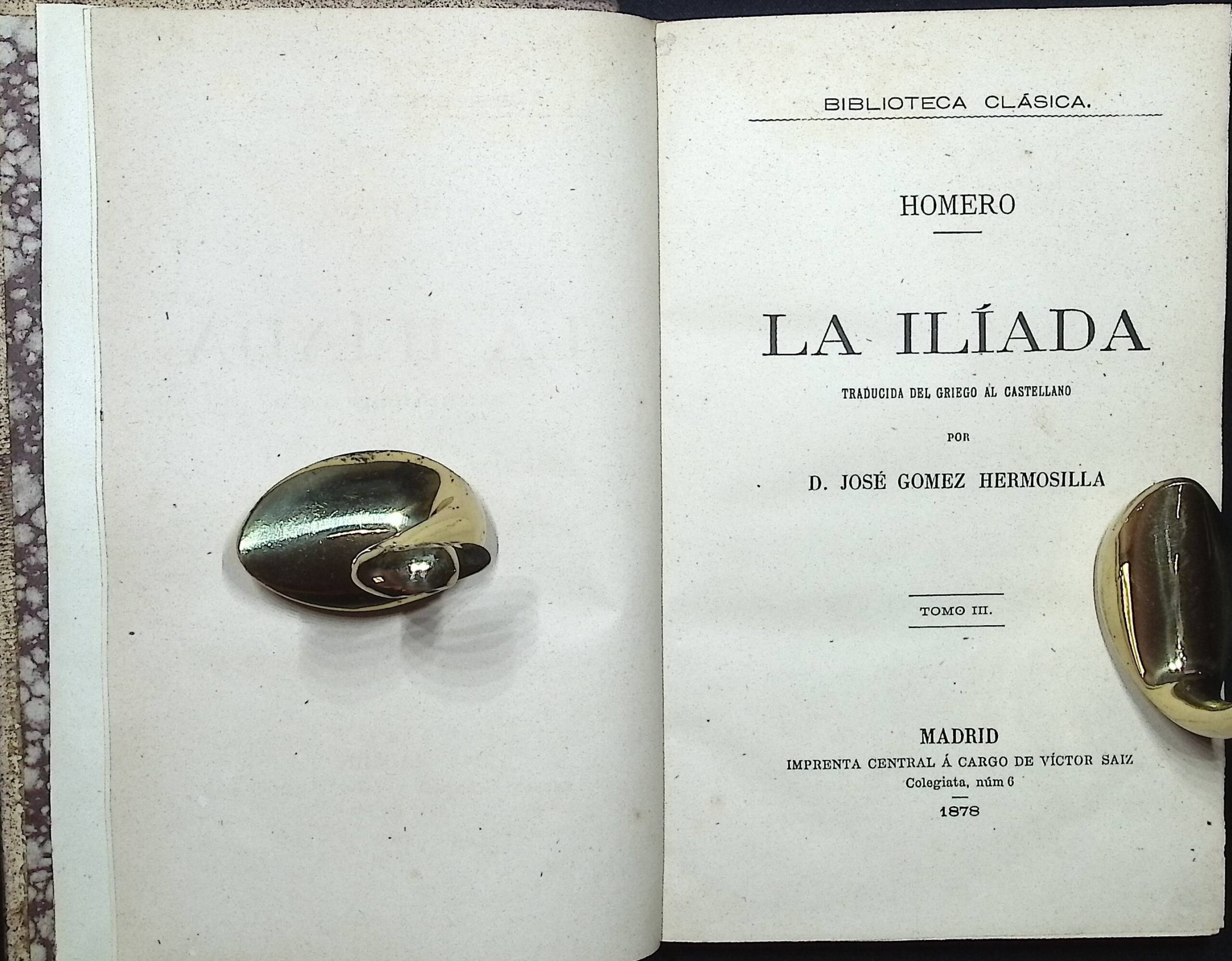 LA ILÍADA - Libro Antiguo Clásico